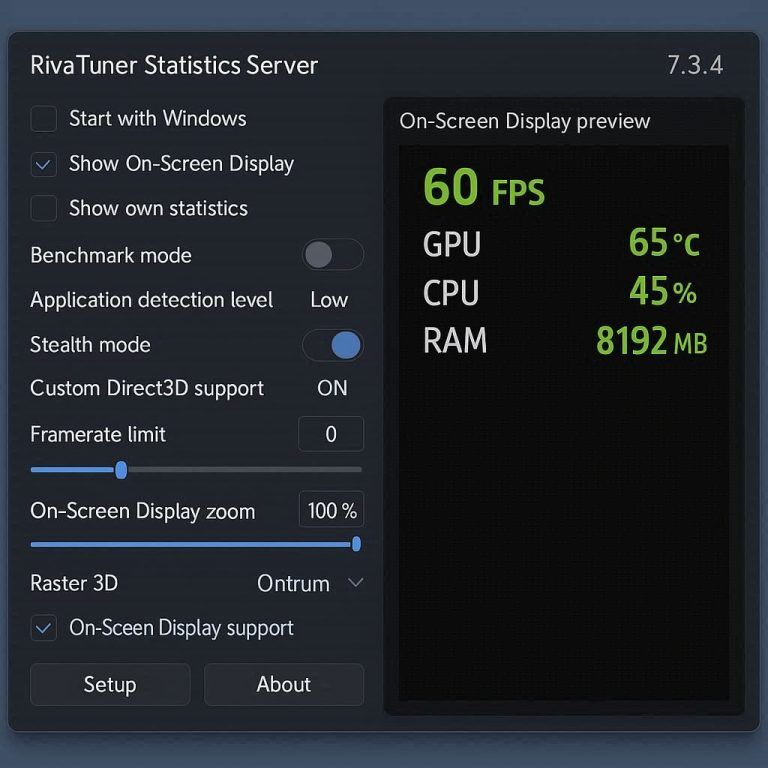 RTSS Guide Complet 2025 : Maîtriser RivaTuner Statistics Server pour Optimiser vos Performances ...